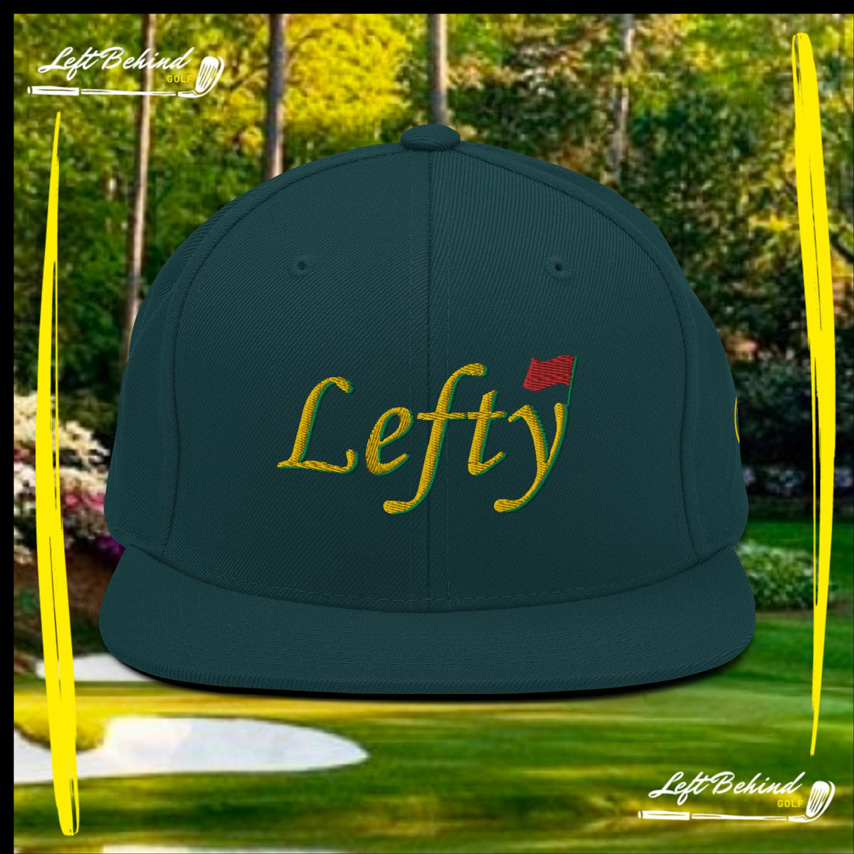 Augusta Edition Lefty Snapback Hat | High-Profile Golf Caps for Men ...